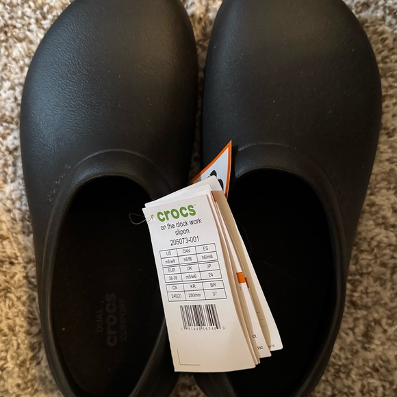 CROCS | Shoes | Crocs On The Clock Work Slipon Shoes Black | Poshmark